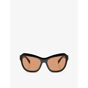 Prada Butterfly-frame Acetate Sunglasses - Black