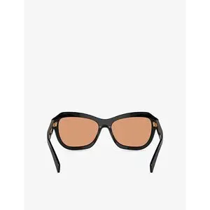 Prada Butterfly-frame Acetate Sunglasses - Black