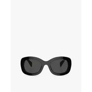 Prada Butterfly-frame Acetate Sunglasses - Black