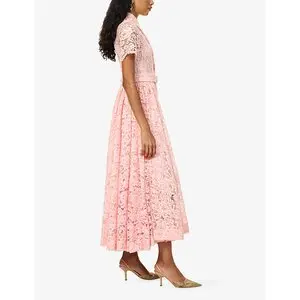 Mona Alshebil Lace Maxi Dress With Belt