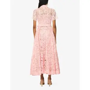 Mona Alshebil Lace Maxi Dress With Belt