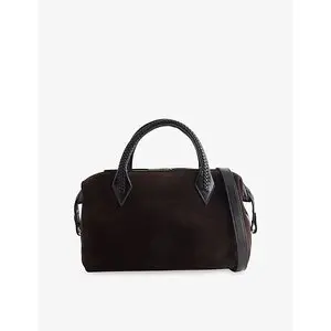 METIER Vérité City Small Suede Top-handle Bag - Chocolate
