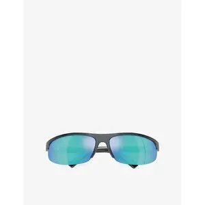 Miu Miu Mu A02sf Oval-frame Injected Sunglasses - Grey