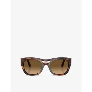 Persol Po0064s Pillow-frame Acetate Sunglasses - Brown