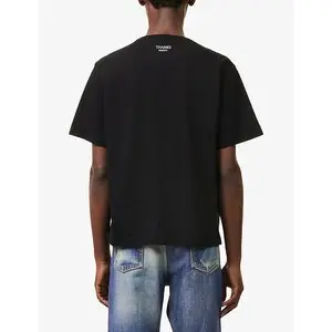 THAMES Logo-print Crew-neck Cotton T-shirt