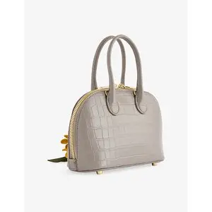 SELF-PORTRAIT Mock-croc Leather Handbag With Floral Charm