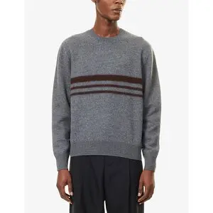 CRAIG GREEN Felt Stripe Merino-wool Jumper