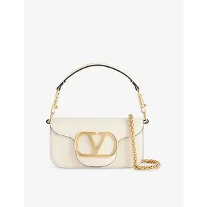 Valentino Garavani Locò Small Leather Shoulder Bag - Light Ivory