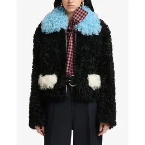 Marni Short Contrast Lamb-shearling Jacket