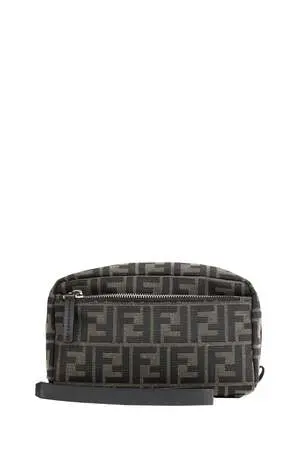 Fendi Small Double Zip Toiletry Case - Brown