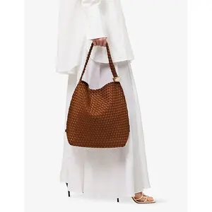 NAGHEDI Nomad Beaded Medium Woven Hobo Bag