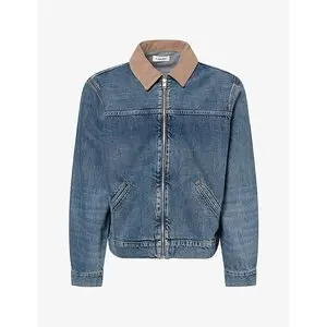 FRAME Relaxed-fit Denim Jacket With Contrast Collar - Breakpoint