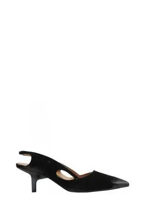 CAPASA Velour Slingback Pumps