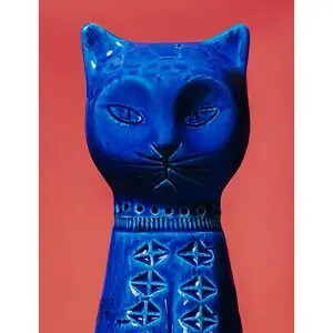 BITOSSI CERAMICHE Figura Di Gatto Egizio Ceramic Sculpture Figurine