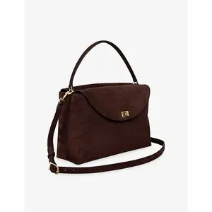 Sandro Le Grand Bazaar Suede Shoulder Bag - Brown