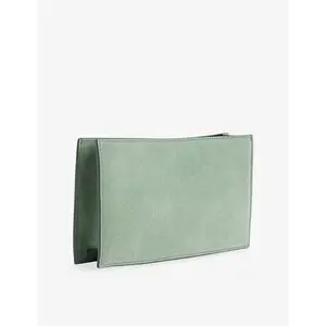 METIER Ease 24 Suede Pouch With Turn-lock Closure - Terra