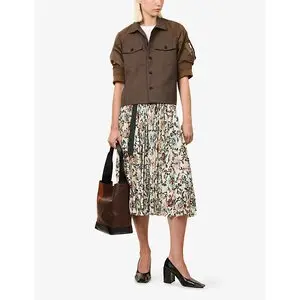 Sacai Wool Shirt With Contrasting Sleeves