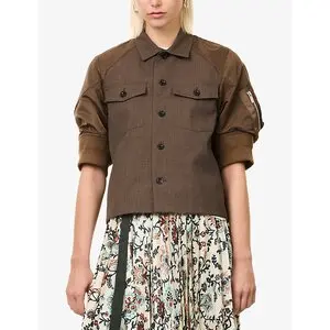 Sacai Wool Shirt With Contrasting Sleeves