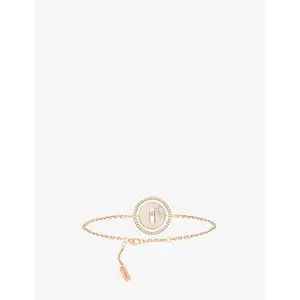 Messika 18ct Yellow-gold, Mother-of-pearl And Diamond Bracelet - Pink