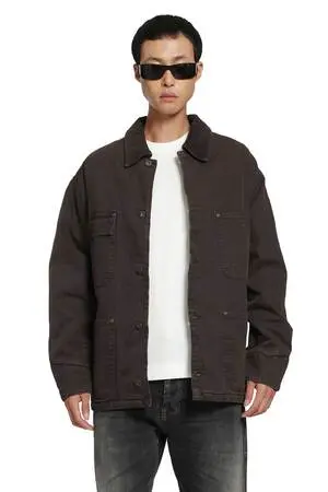 Emporio Armani Washed Cotton Canvas Field Jacket