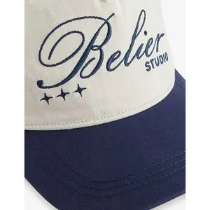 BELIER Two Tone Studio Logo-embroidered Cotton Cap