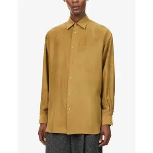 Valentino Garavani Classic-collar Long-sleeve Silk Shirt