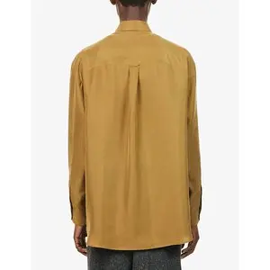 Valentino Garavani Classic-collar Long-sleeve Silk Shirt