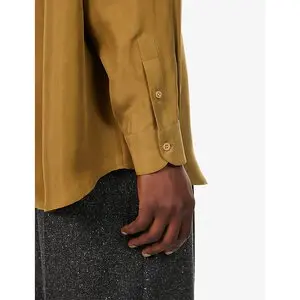 Valentino Garavani Classic-collar Long-sleeve Silk Shirt