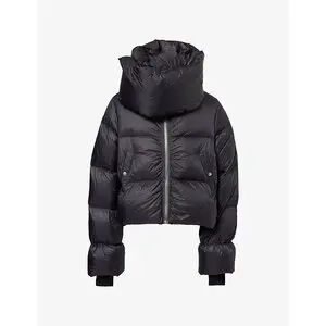 Rick Owens Boxy Funnel Neck Puffer Jacket - Black