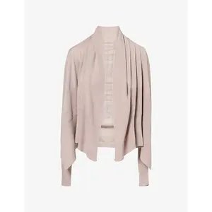 Rick Owens Draped Cropped Wool Cardigan - Rose