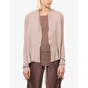Rick Owens Draped Cropped Wool Cardigan