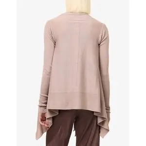 Rick Owens Draped Cropped Wool Cardigan
