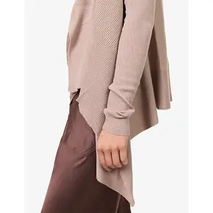 Rick Owens Draped Cropped Wool Cardigan