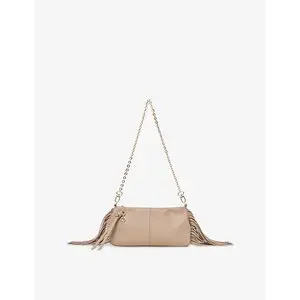 Maje Leather Pouch Bag With Tassel Embellishments
