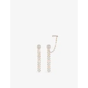 Messika D-vibes Multi-row Gold And Diamond Earrings