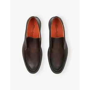 Santoni Detroit Leather Loafers