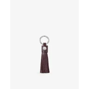 ASPINAL OF LONDON Hudson Tassel Leather Keyring - Wine