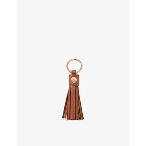 ASPINAL OF LONDON Hudson Tassel Leather Keyring - Wine
