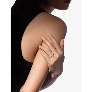 Messika My Twin Large Open Ring In 18ct Gold And 1ct Diamond - White
