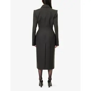 MUGLER Tailored Hourglass Wool Coat