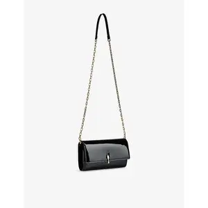 CHRISTIAN LOUBOUTIN Bettina Patent-leather Wallet-on-chain - Black