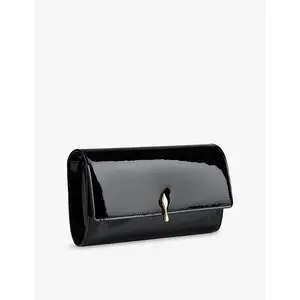 CHRISTIAN LOUBOUTIN Bettina Patent-leather Wallet-on-chain - Black