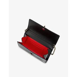 CHRISTIAN LOUBOUTIN Bettina Patent-leather Wallet-on-chain - Black