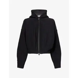 CFCL Cropped Hooded Knitted Bomber Jacket