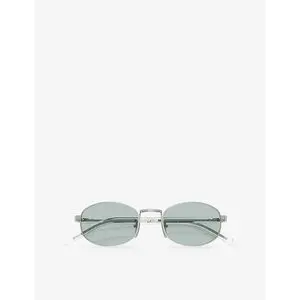 Prada Pr B53s Oval-frame Steel Sunglasses