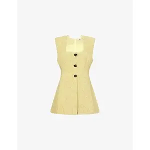 Oddmuse Bouclé Mini Dress - Chartreuse