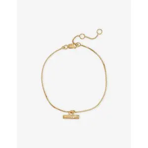 RACHEL JACKSON Twisted T-bar 14ct -plated Sterling Silver Bracelet