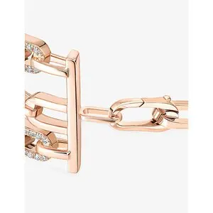 Messika Move Link 3-row Diamond Cuff Bracelet In 18k Gold