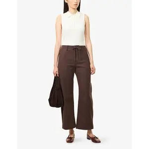 Paige Vesta Knitted Cotton-blend Top