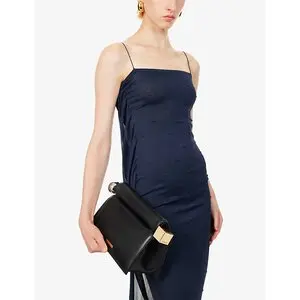 Jacquemus Rond Carré Leather Clutch Bag - Black